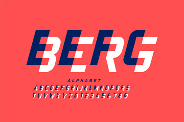 Vibrant color modern font Royalty Free Vector Image