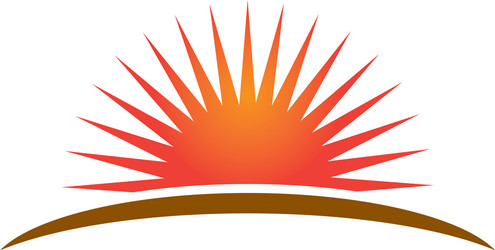 Sun and leaf wellness life health logo icon Vector Image