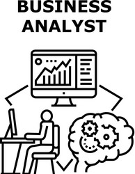 Business analyst concept color Royalty Free Vector Image