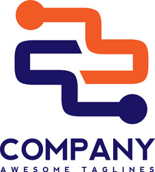 Digital electronics set logo design Royalty Free Vector