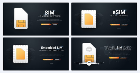 Mobile sim card network technology Royalty Free Vector Image
