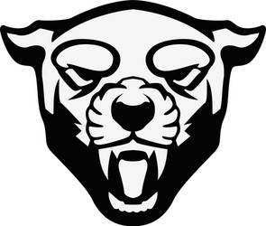Puma head sign design element for sport team logo Vector Image