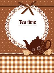 Tea time template Royalty Free Vector Image - VectorStock
