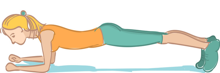 Young woman does physical yoga exercises on mate Vector Image