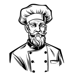 A sketch of chef Royalty Free Vector Image - VectorStock