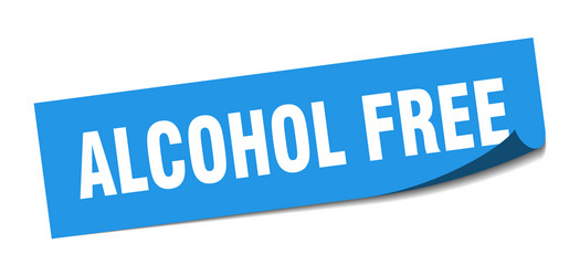 Alcohol free sticker alcohol free label Royalty Free Vector