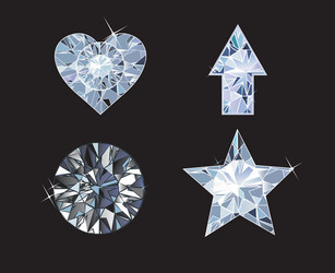 Star shape in diamonds Royalty Free Vector Image