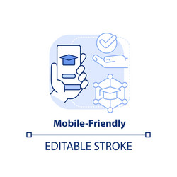 Mobile-friendly concept icon Royalty Free Vector Image