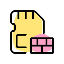 Sd card firewall for protecting data Royalty Free Vector