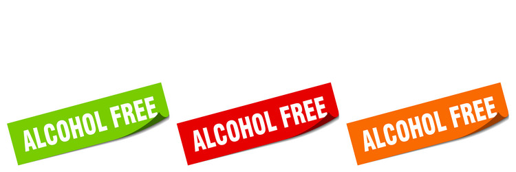 Alcohol free sticker label Royalty Free Vector Image
