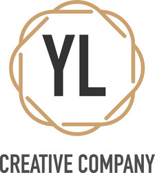 Initial letter yl luxurious minimalist elegant Vector Image