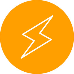 Lightning button icon Royalty Free Vector Image