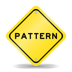 Yellow color transportation sign with word Vector Image