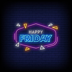 Happy Friday Neon Vector Images (over 210)