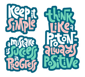 Progress motivation lettering Royalty Free Vector Image