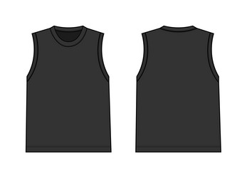 Sleeveless t-shirt template Royalty Free Vector Image