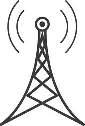 Wireless tower logo icon Royalty Free Vector Image