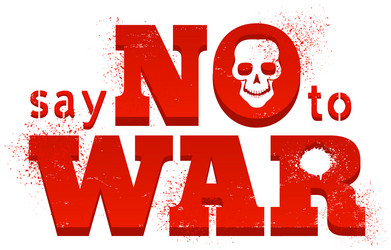 Poster say no to war Royalty Free Vector Image
