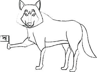 Cartoon Wolf Timber Vector Images (61)