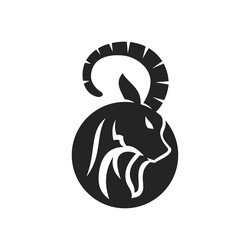 Goat logo template isolated brand identity icon Vector Image