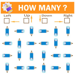 Math game for children how many Royalty Free Vector Image