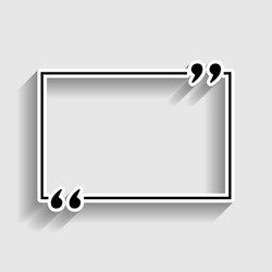 Quote text box on white background Royalty Free Vector Image