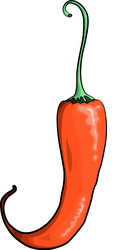 Chilli cartoon isolated Royalty Free Vector Image