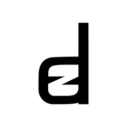 Linked letter zd logo or letter dz logo design Vector Image