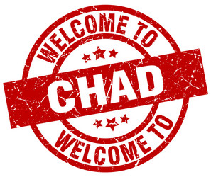 Welcome to chad red stamp Royalty Free Vector Image