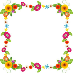 A floral border design Royalty Free Vector Image