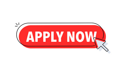 Apply now button with cursor pointer click Vector Image