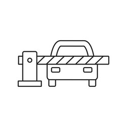 Car security barrier gate icon Royalty Free Vector Image