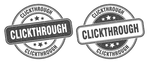 Click stamp click label round grunge sign Vector Image
