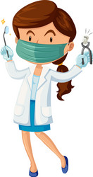 Carpenter with wood and tools Royalty Free Vector Image