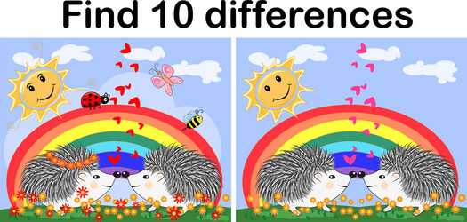 Find differences between pictures Royalty Free Vector Image