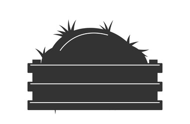 Farm basket icon flat style Royalty Free Vector Image