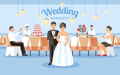 Wedding couple cartoon Royalty Free Vector Image