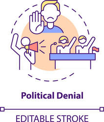 Humanitarian denial concept icon Royalty Free Vector Image