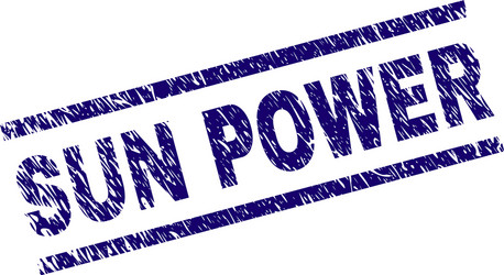Scratched textured sun power stamp seal Royalty Free Vector