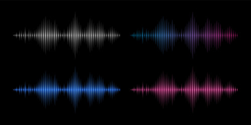 Sound waves playing song visualisation radio Vector Image