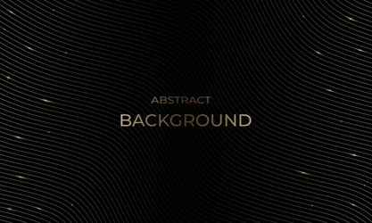 Black background with fade golden lines Royalty Free Vector