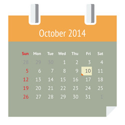Calendar 2014 Royalty Free Vector Image - VectorStock