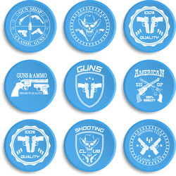 Warning firearms allowed sign guns allowed Vector Image