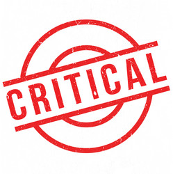 Critical rubber stamp Royalty Free Vector Image