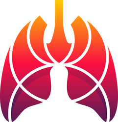 Digital lungs pixel lungs logo designs concept Vector Image