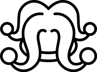 Jester icon set outline style Royalty Free Vector Image