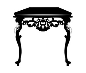 Cartoon home furniture table Royalty Free Vector Image