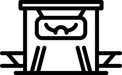 Farm excavator icon outline style Royalty Free Vector Image