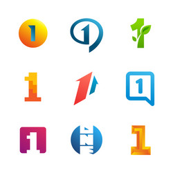 Sign number 1 logo Royalty Free Vector Image - VectorStock