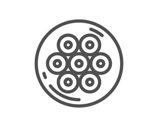 Cable section line icon optic fiber sign Vector Image